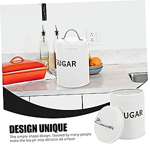 NOLITOY food storage jar loose tea jar tea flour canister candy jar with lid food containers with lids containers for food Candy Holder Decorative Tea Holder Metal Tea Holder crisper