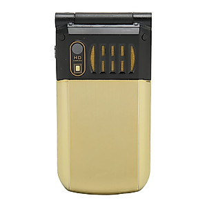 Yunseity Unlocked Senior Flip Cell Phone, Loud Volume Large Buttons Mobile Phone with 2.4 Inch Touch Screen, Easy to Use Kids Seniors Flip Phone with Flashlight Radio Ebook (Gold)