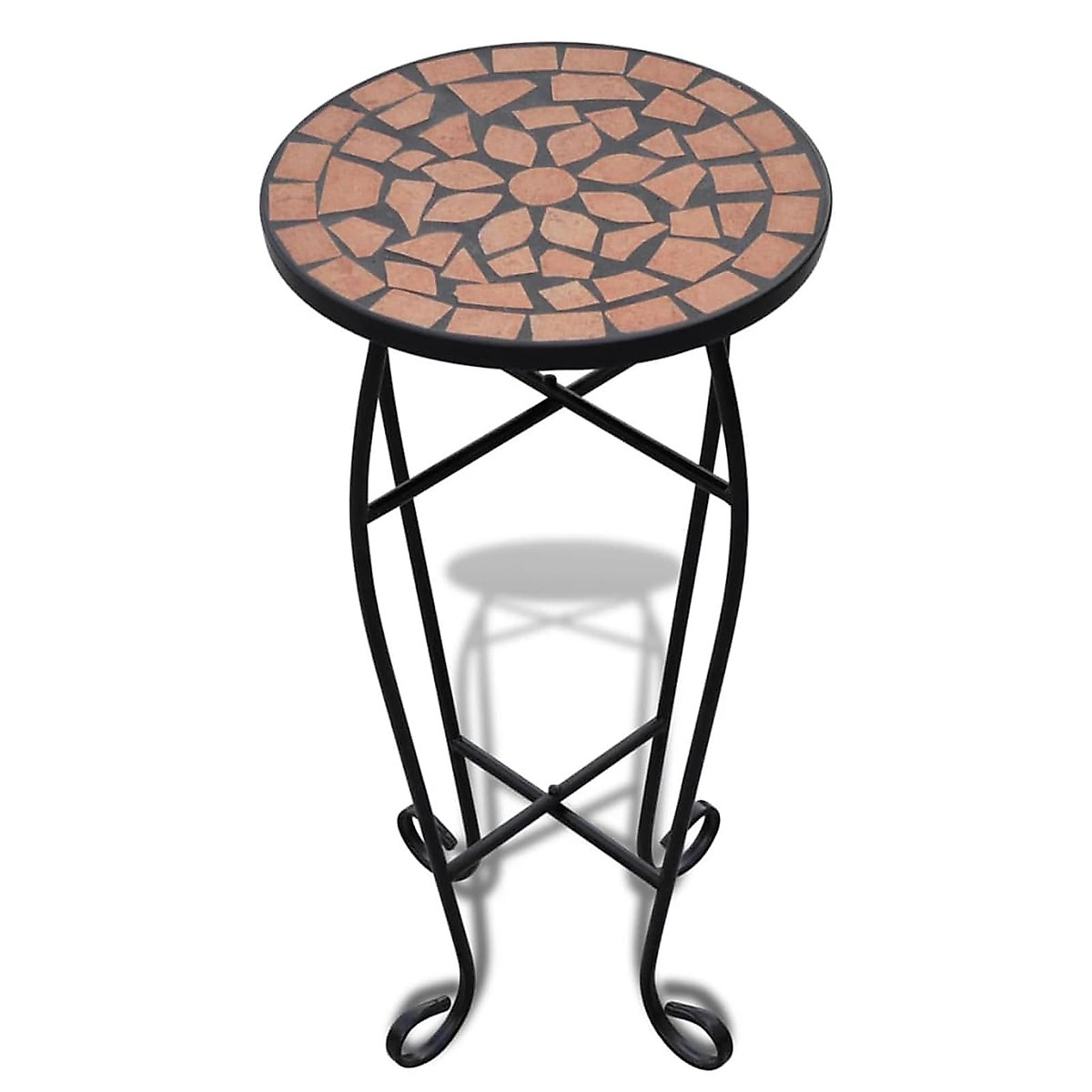 Gecheer Mosaic Side Table Plant Table Terracotta