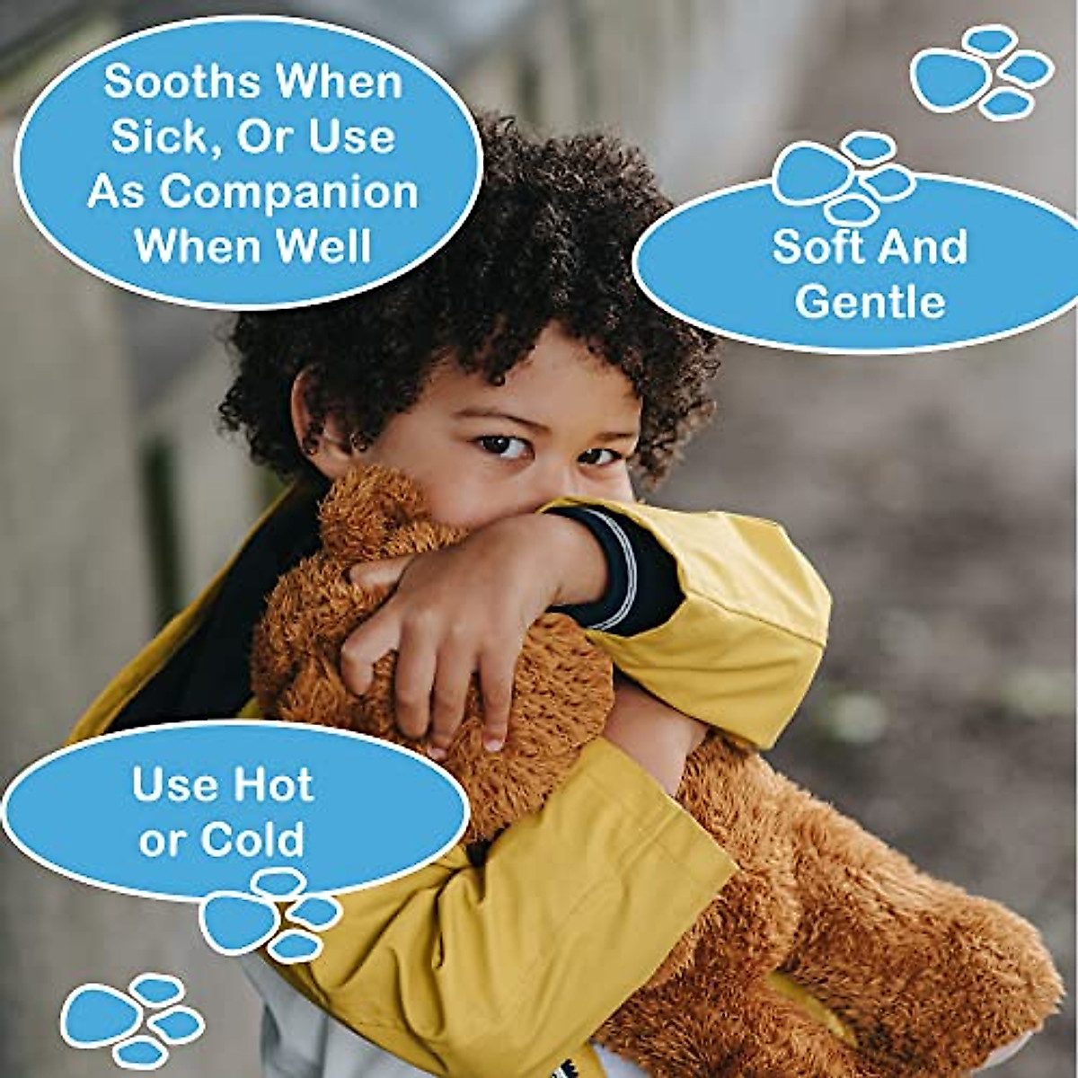 Bed Buddy Microwavable Weighted Stuffed Animal Teddy Bear and Plush - Calming Bear for Adults and Kids, 2 Pounds, Good for All Ages