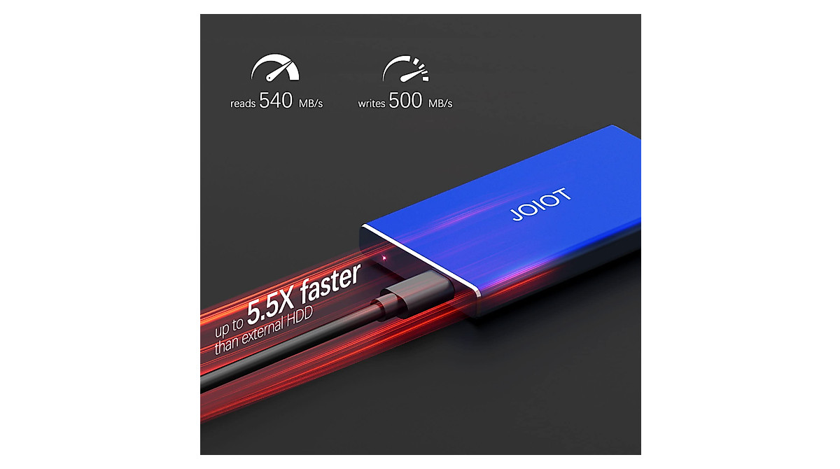 JOIOT Portable SSD 1TB External Solid State Drive - Up to 540MB/s ...