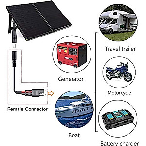 SolarEnz DC8mm Female to SAE Connector Perfectly Compatible with Solar Panel Solar Plug Outlet RV Solar Plug Power Pack Portable Power Station