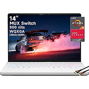 Asus - ROG Zephyrus 14 WQXGA 120Hz Gaming Laptop – AMD Ryzen 9 6900HS– AMD Radeon RX 6700S-Window 11 Home，with HDMI Cable(16GB RAM | 1TB SSD)