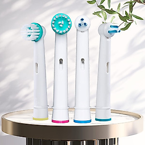 Replacement Toothbrush Heads for Oral B Braun - Ortho and Power Tip Brush Heads Compatible with Oralb Electric Toothbrush - Good for Braces, Crowns, Bridges 20 Pk. Fit The Oral-B Pro 1000, Kids Plus