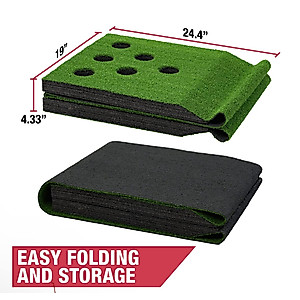 MD Sports Golf Pong Game Set, 100inch, Green, Includes 2 Putters and 4 Balls, Foldable