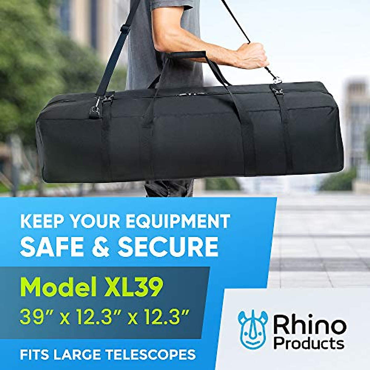 bagmate Multipurpose Telescope Bag – Shock-Absorbent Telescope Carrying Case with Adjustable Shoulder Strap and Extra Storage (39 inches)