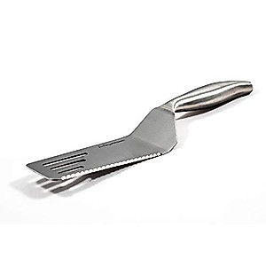 Jean-Patrique Chef's Stainless Steel Serrated Slicer and Server | Unique Serrated Design | A Perfect Cake Slicer and Server, Lasagna Cutter, Spatula, Brownie Cutter or Pizza Lifter | from