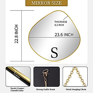 UNZIPE 8 Cube 32 Pairs Shoe Storage Cabinet Bundle with 23x24 inch Gold Asymmetrical Mirror Wall for Entryway Decor