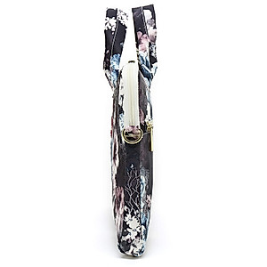 Canvaslove Small Chrysanthemum Water Resistant Light Weight Laptop Shoulder Messenger Bag for MacBook Air Pro 13 inch,MacBook 14 inch,Surface Laptop 13.5 inch and 13.3 Inch-14 inch Laptop