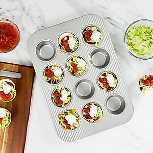 USA Pan Bakeware Muffin Pan, 12-Well, Aluminized Steel