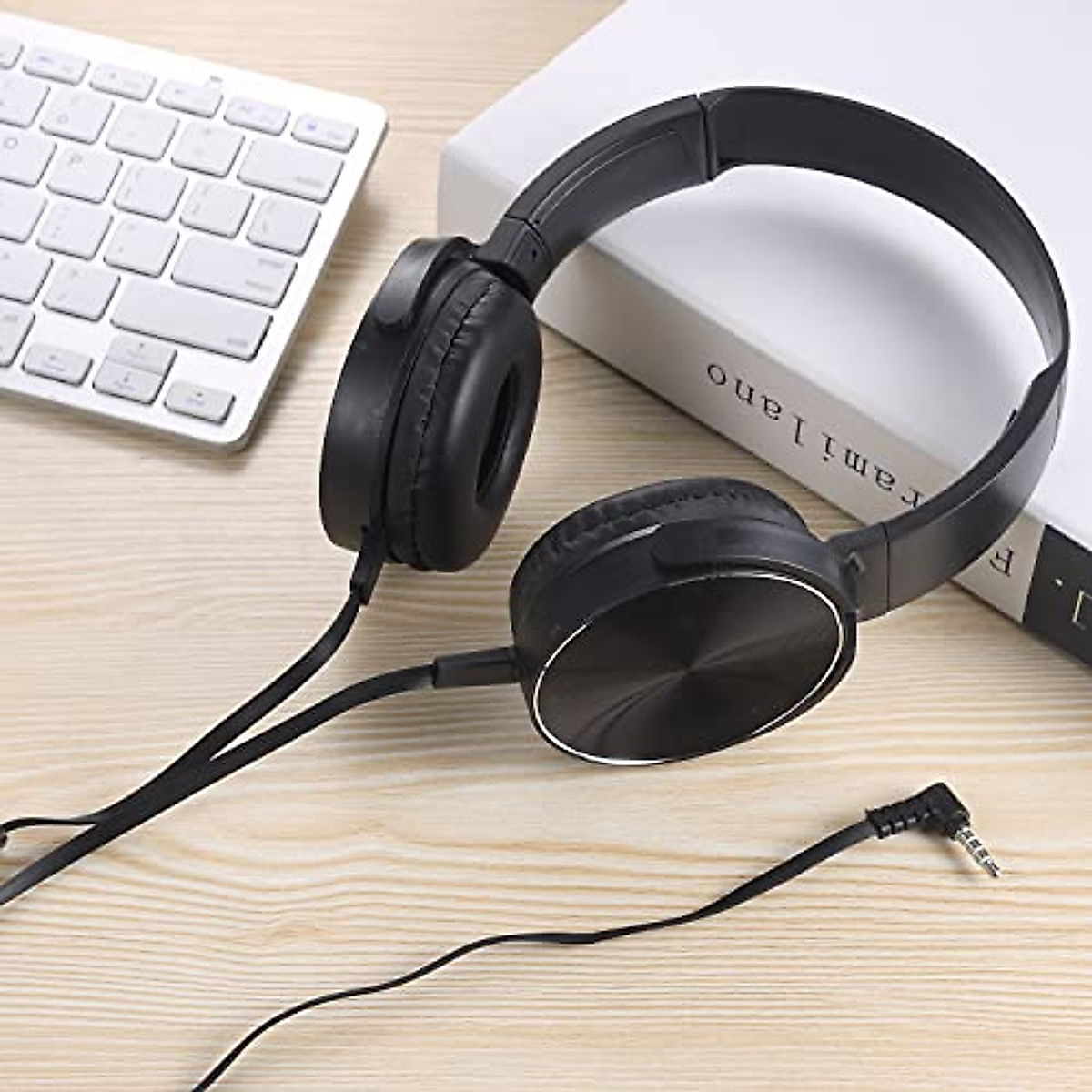 Yoley 24 Packs Classroom Headphones Bulk for Kids School Students Children, Wholesale Class Set Durable Earphones, Individually Bagged (24 Pack Mixed)