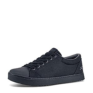 MOZO Grind Men’s Slip Resistant, Canvas Work Sneakers, Black, 11.5