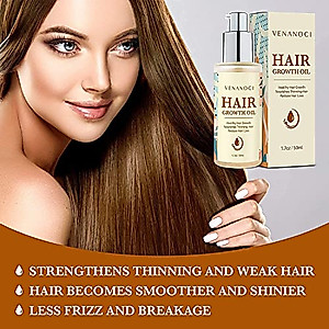 Biotin & Castor oil & Rosemary Oil for Hair Growth for Women, hair loss treatments, hair oil for dry damaged hair and growth, Hair Growth Serum for Thicker Longer Fuller Healthier Hair, All Natural Vitamin Rich Treatment