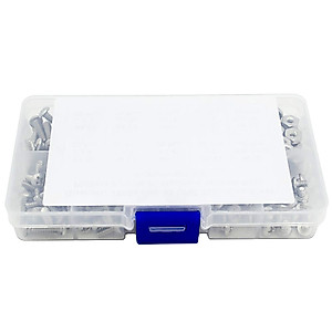 Guard4U 220Pcs #6-32 UNC Stainless Steel Phillips Pan Head Machine Screws Nuts Assortment Kit- #6-32x 3/16" 1/4" 5/16" 3/8" 1/2" 5/8" 3/4" 7/8" 1"