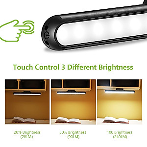 Wall Reading Light Stick on Bunk Bed Lamp Dimmable Touch Lights Magnetic Mounted Under Cabinet Lighting Rechargeable Battery Operated Wireless LED Closet Kitchen Portable Bar for Vanity Makeup Mirror