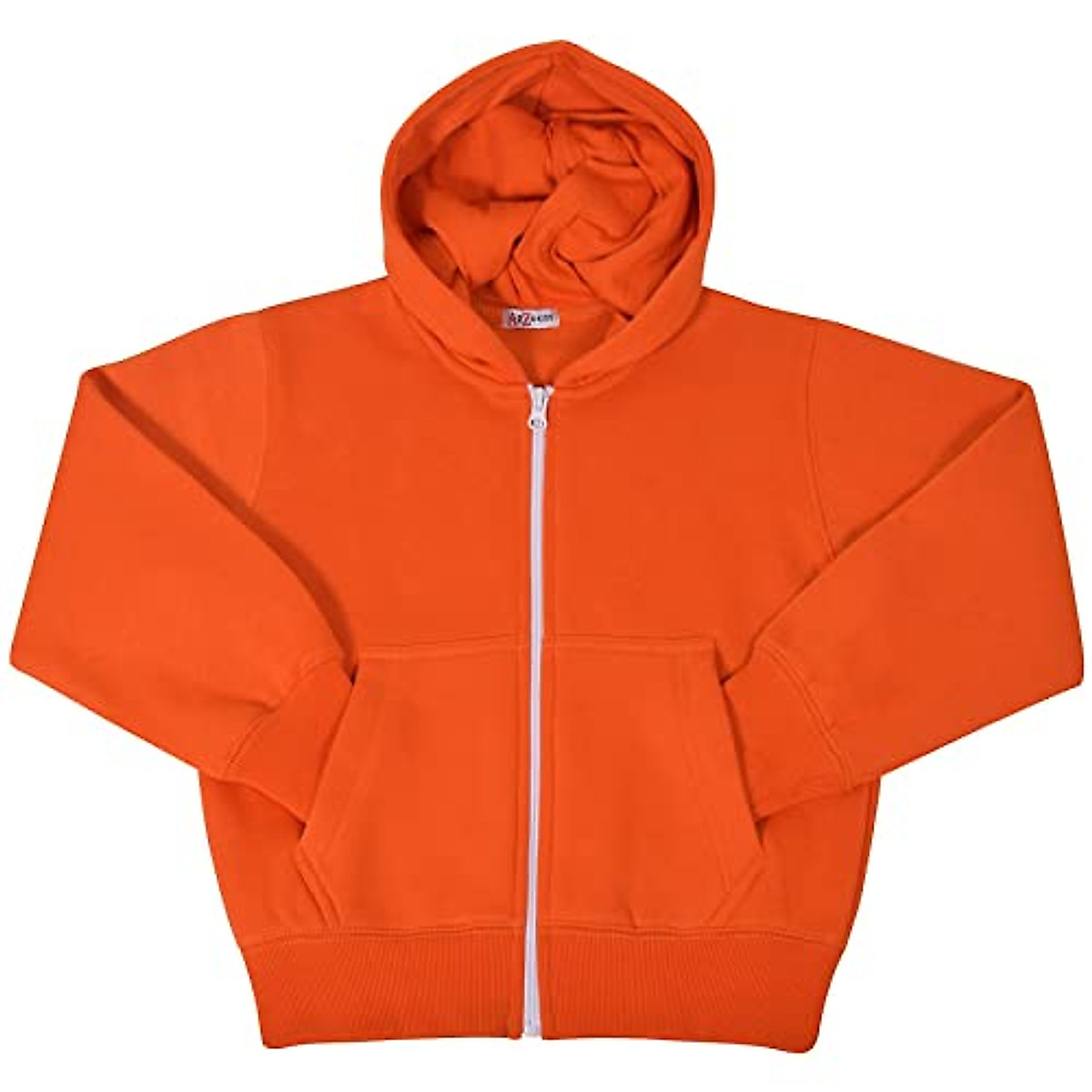 A2Z 4 Kids Unisex Plain Tracksuit Hoodie with Joggers Jogging Sweatpants Set - T.S Plain Orange 7-8