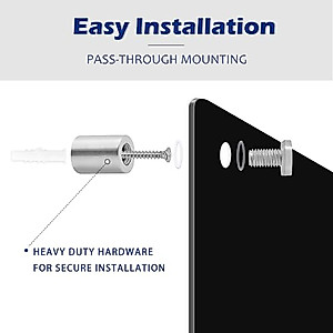 WALGLASS Black Dry Erase Board 46"x33", Large Magnetic Glass Board, Framless Tempered Black Glass Whiteboard for Walls, Office, School, 6 Strong Magnets, 1 Acrylic Pen Tray