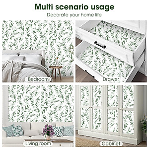 Beautyhero Peel and Stick Wallpaper 17.7 x118.1 Inch Olive Green Leaf Wallpaper Floral Contact Paper Bathroom Vinyl Removable Modern Farmhouse Sage Green Wall Paper Self Adhesive Neutral Wallpaper