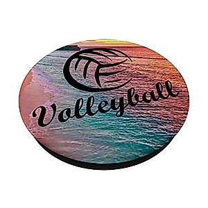 Volleyball Beach Pop Socket Grip Stand PopSockets PopGrip: Swappable Grip for Phones & Tablets