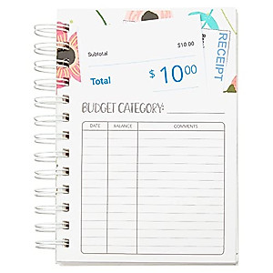 Floral Monthly Budget Planner, Bill Organizer with 24 Pockets, Debt Payoff Tracker, Payment Checklist (5 x 7 In)