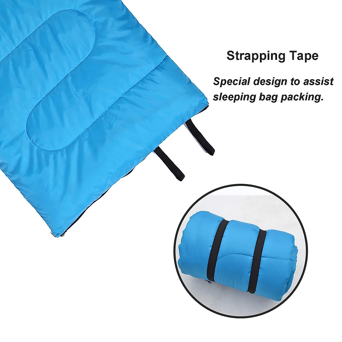 DESERT & FOX Cotton Flannel Sleeping Bags Attach Pillow, 4 Season Warm & Cold Weather Envelope Compression Sack, Lightweight & Portable Sleeping Bag for Outdoor Camping, Hiking, Traveling