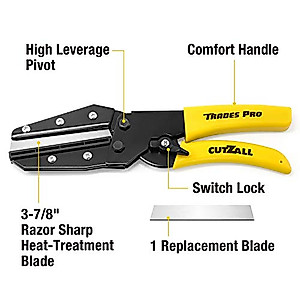 Tradespro 3-7/8 Inch Cutzall® All Purpose Cutter, Multipurpose, Razor Sharp for Hose, Metal, Fence, Rope - 831520