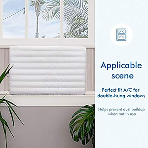 Brivic Indoor Air Conditioner Cover AC Cover for Inside Window Unit 21 x15 x 3.5 inches(L x H x D),White