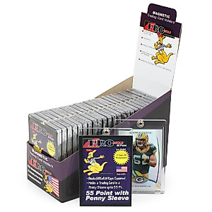 Box(25) Pro-Mold 55pt. Magnetic One Touch Card Holders Holds Sleeved Card MH55S