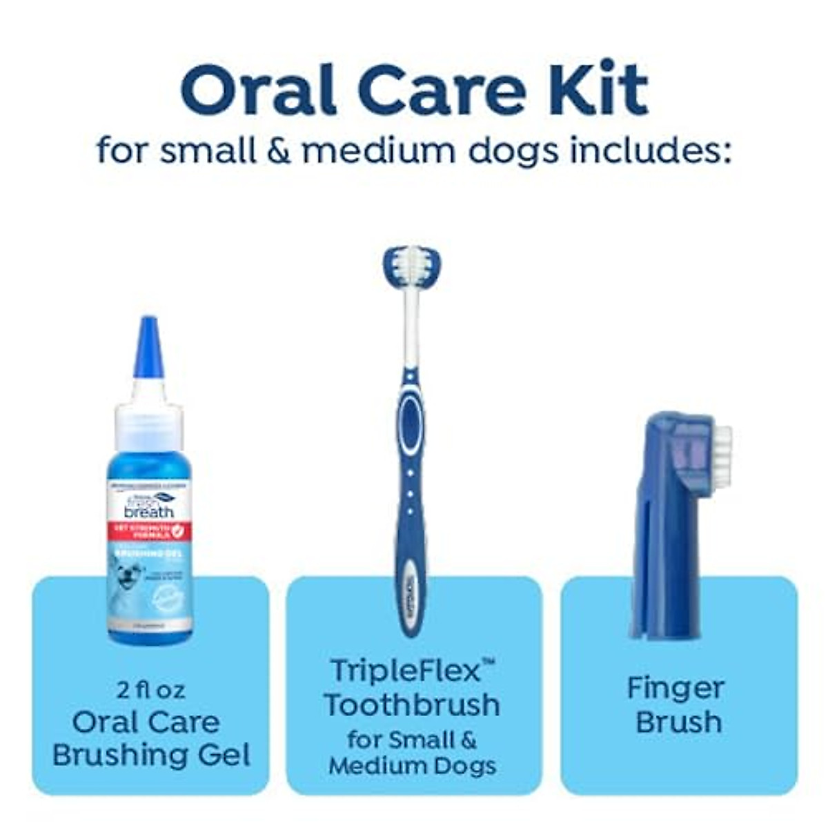 Fresh Breath Certified Wellness Collection Vet Strength Oral Care Kit for Small & Medium Dogs - Removes Plaque & Tartar - Freshens Bad Dog Breath - Teeth Cleaning Kit