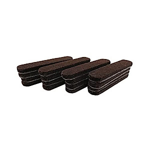 Shepherd Hardware 9865 1/2-Inch x 2-5/8-Inch Heavy Duty Self-Adhesive Felt Furniture Strips, 16-Pack, Brown