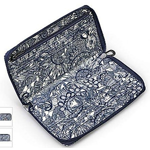 Sakroots Artist Circle Zip Around Wallet Spirit Desert-Navy