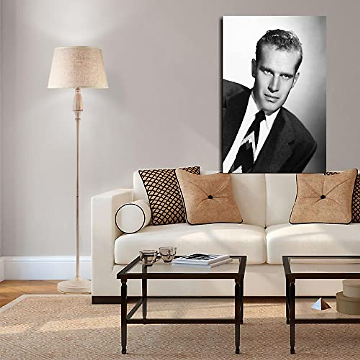 CHARLTON HESTON Canvas Prints Poster Wall Art For Home Office Decorations With Framed 10"x8"