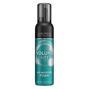 John Frieda Volume Lift Air Whipped Foam for Lightweight Fullness, Fine Hair Nourishing Mousse for Natural Volume, 7.5 Ounces, Formulated with Air-Silk Technology