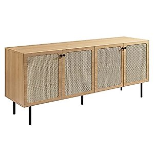 Modway Chaucer Modern Wood Grain Buffet Table Sideboard in Oak