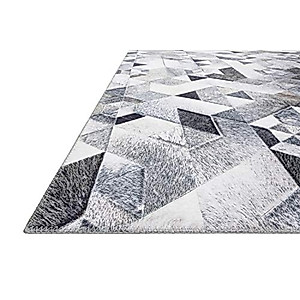 Loloi II Maddox Collection MAD-03 Grey/Ivory, Contemporary 5'-0" x 7'-6" Area Rug