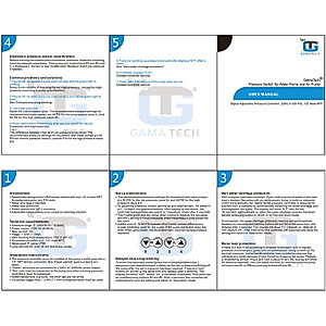 GamaTech Pressure Switch for Water Pump and Air Pump, Digital Adjustable Pressure Controller, 220V, 0-230 Psi,1/2" Male Npt