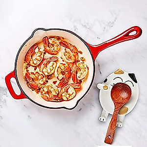 VanlonPro Ceramic Spoon Rest,Cartoon Black Yellow Cat Spoon Rests,Multi-Functional Utensil Spoon Rest Holder for Cooking,Kitchen Counter,Stove Top,Utensil Holder,Coffee Spoon Rest,Gift for Cat Lover