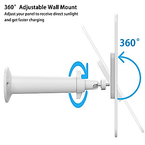 4W 6V Solar Panel Compatible with Arlo Pro 3/Pro 4/Arlo Ultra/Ultra 2/Arlo Go 2 only, Includes Secure Wall Mount, IP65 Weatherproof,13.1ft Power Cable