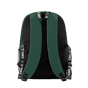 AMOMA Unisex Anime One Piece Daypacks Cosplay Luffy 3D Printed Lightweight Casual Multipurpose Canvas Backpack(One Size,Z-Green)