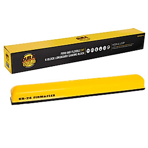 Dura-Gold Pro Series 24" K-Block Sander Firm & Flex XL Longboard Hand Sanding Block Pad with Hook & Loop Backing and PSA Sandpaper Conversion Adapter Pad, Automotive Marine Paint Prep Sand Woodworking