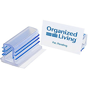 Organized Living freedomRail Shelf-Loc Clear Shelf Locators for Wood Shelves, Set of 12