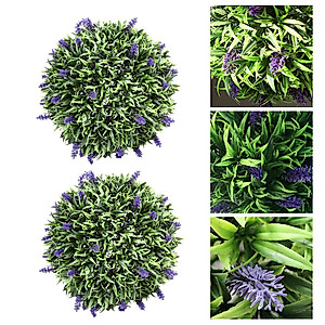 Cabilock 4pcs Simulated Lavender Hanging Ball Eucalyptus Topiary Green Topiary Balls Decor Farmhouse Hanging Ball Coffee Table Decor Hanging Lavender Ball Decorative Ball Balloon