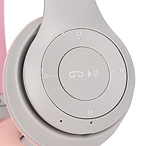 Cat Ear Headphone, RGB Wireless Gaming Headset Noise Cancelling Retractable Portable Bluetooth Headphone with 40mm Speaker for Kids Adults Girls Boys