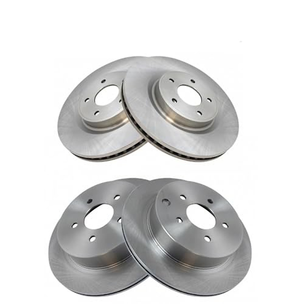 Brillix 4pcs Disc Brake Rotor Set Front Rear Left Driver and Right Passenger Side Performance Kit 2527674453 AX901204 533-58677