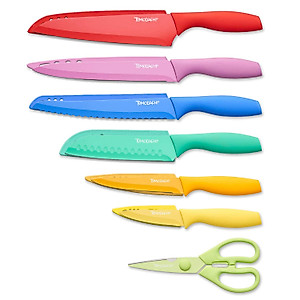 Tomodachi Brights 13-Piece Knife Set w/ 6 Matching Blade Guards & Kitchen Shears