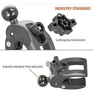 iBOLT sPro2 Accessibility Post/Pole/Rail/Handlebar Clamp Mount for Wheelchairs/Exercise Equipment. Fits Devices from 4.7 to 6.7 inches Wide/Tall (iPhone 11, Small Tablets, Nintendo Switch)