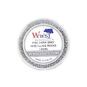 WWScenics Fine Dark Gray Modelling Rocks 2mm | 180ml Tub | Wargame Scenery & Basing Material