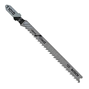 Bosch T101B3 3-Piece 4 In. 10V TPI Clean Wood Cutting T-Shank Jig Saw Blades