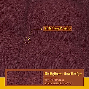 Focuprodu Rocking Chair Cushions.Soft Chair Cushions for Indoor/Outdoor A Variety of Rocking Chairs. Double Non-Slip Design Chair Cushions are Suitable for Patio, Garden. (Plush-Burgundy)