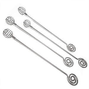 Honbay 4PCS Stainless Steel Honey Dipper Sticks Honey Spoon Dippers Stir Sticks Mixing Spoon for Honey Melted Chocolate Albumen